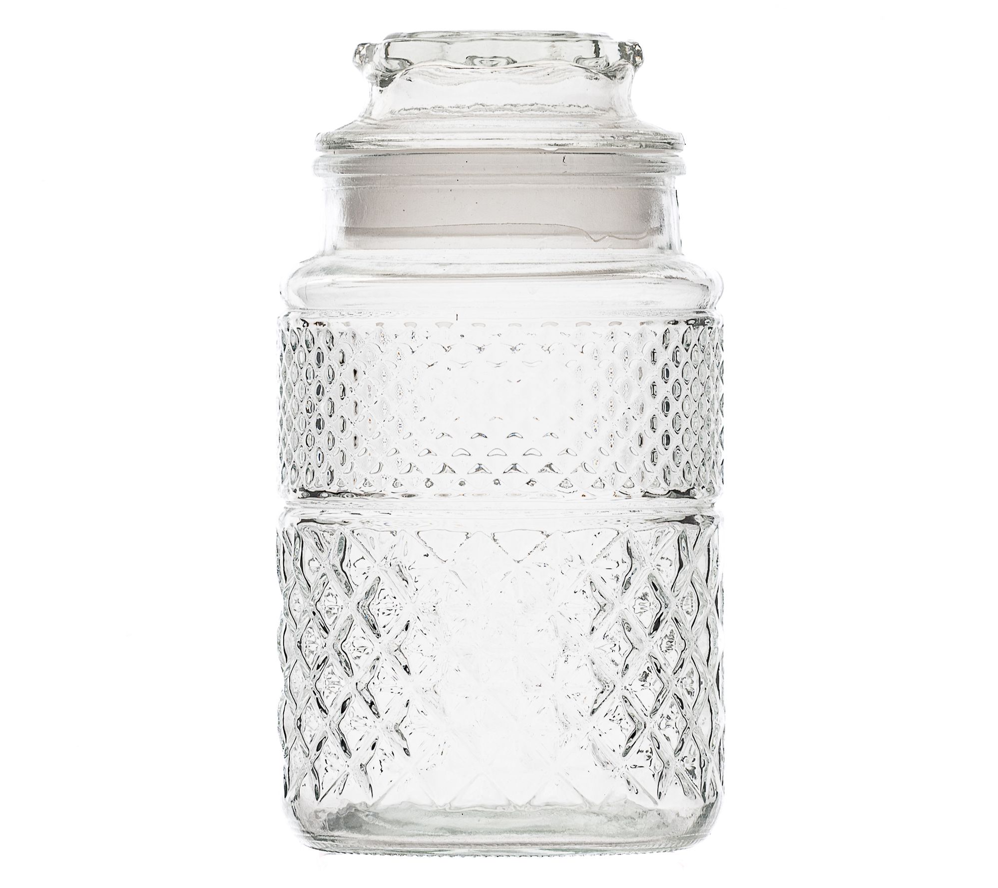 10 Strawberry Street 2pc Devon Glass Canister Set - QVC.com