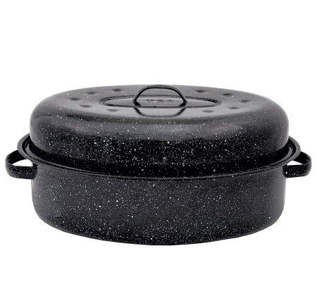 18" Covered Oval Roaster - Holds Up To 18-lb Turkey - QVC.com