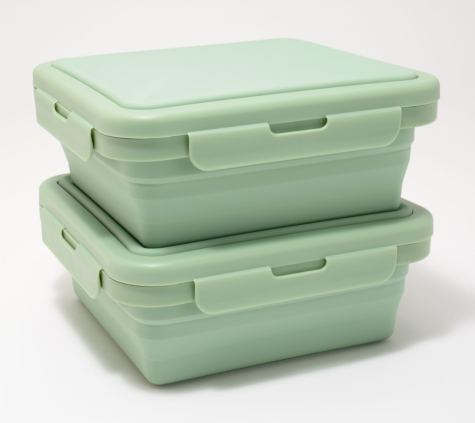 Cella S/2 Silicone Collapsible Storage Squares w/Attached Lids - QVC.com