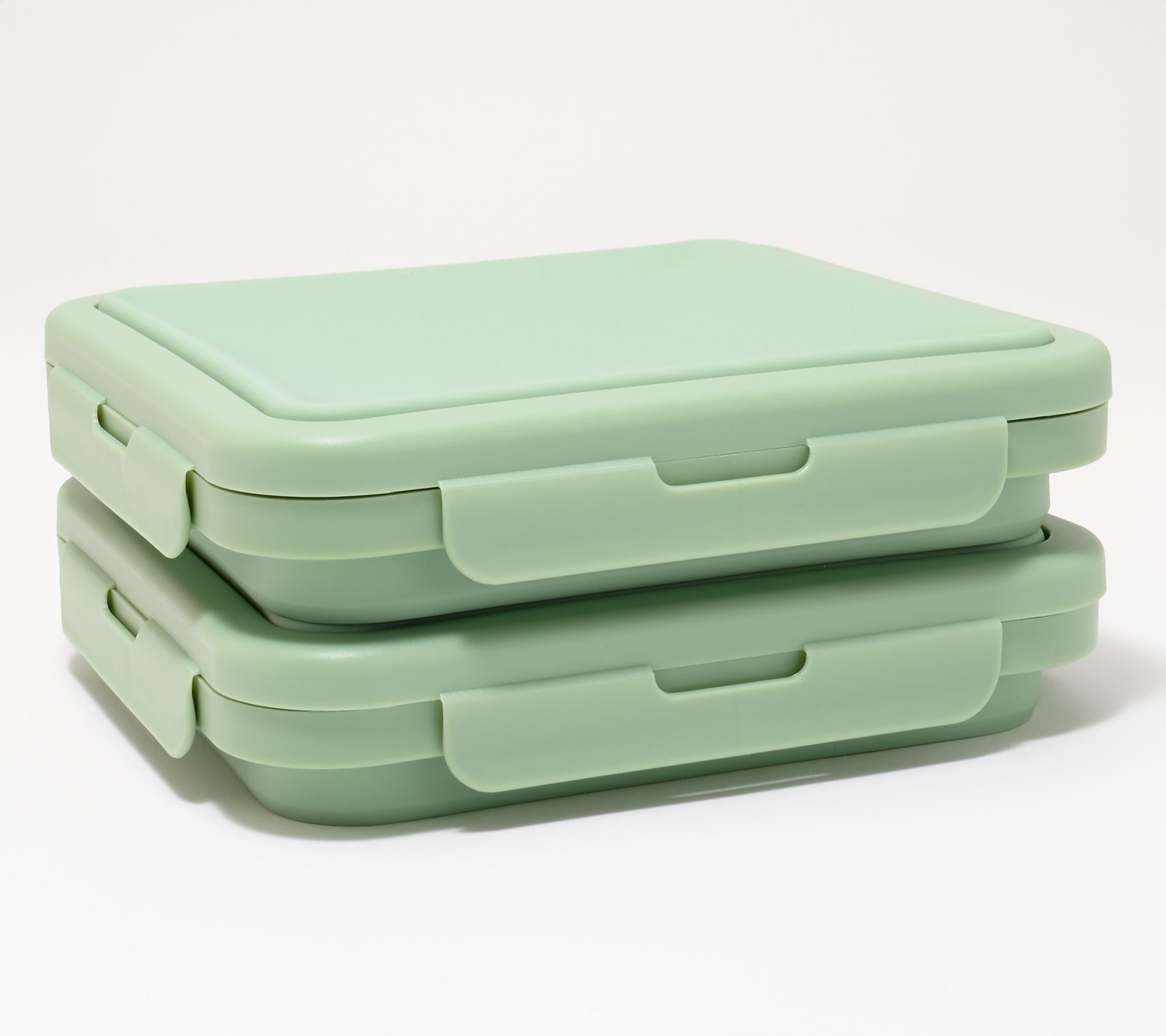 Cella S/2 Silicone Collapsible Storage Squares w/Attached Lids - QVC.com