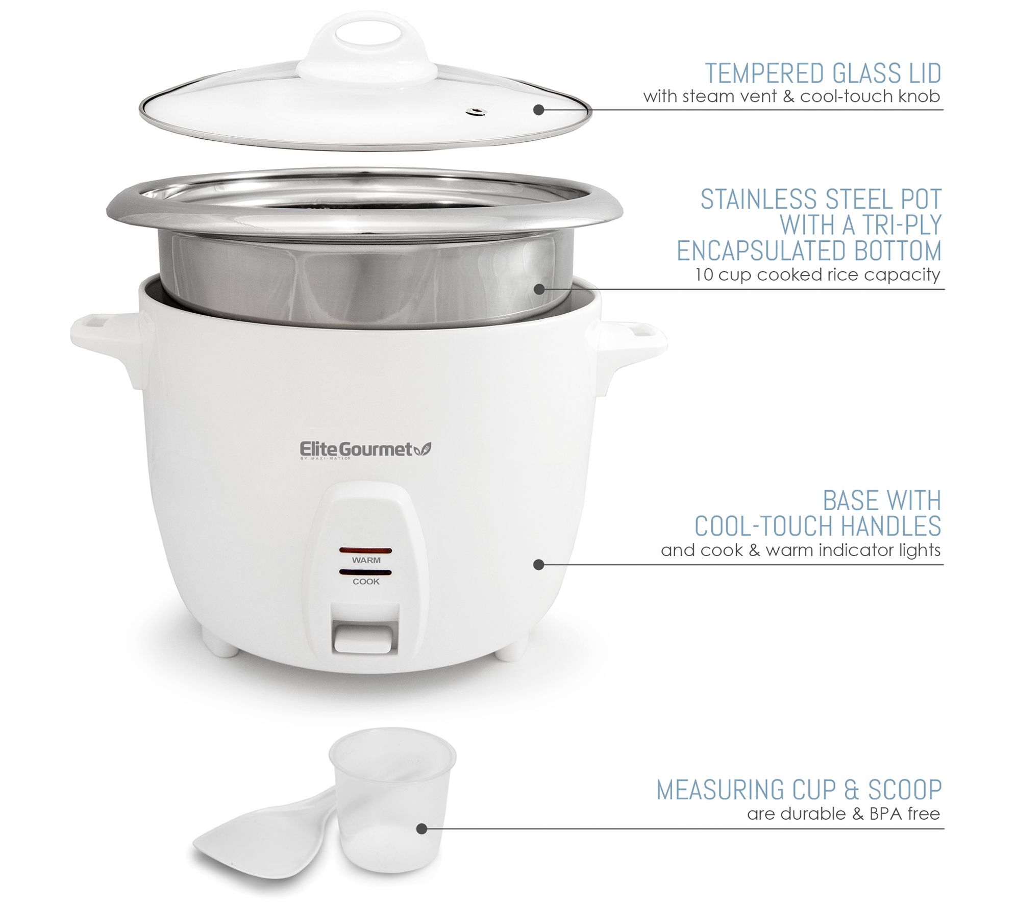 Elite Platinum 10-cup Rice Cooker - QVC.com
