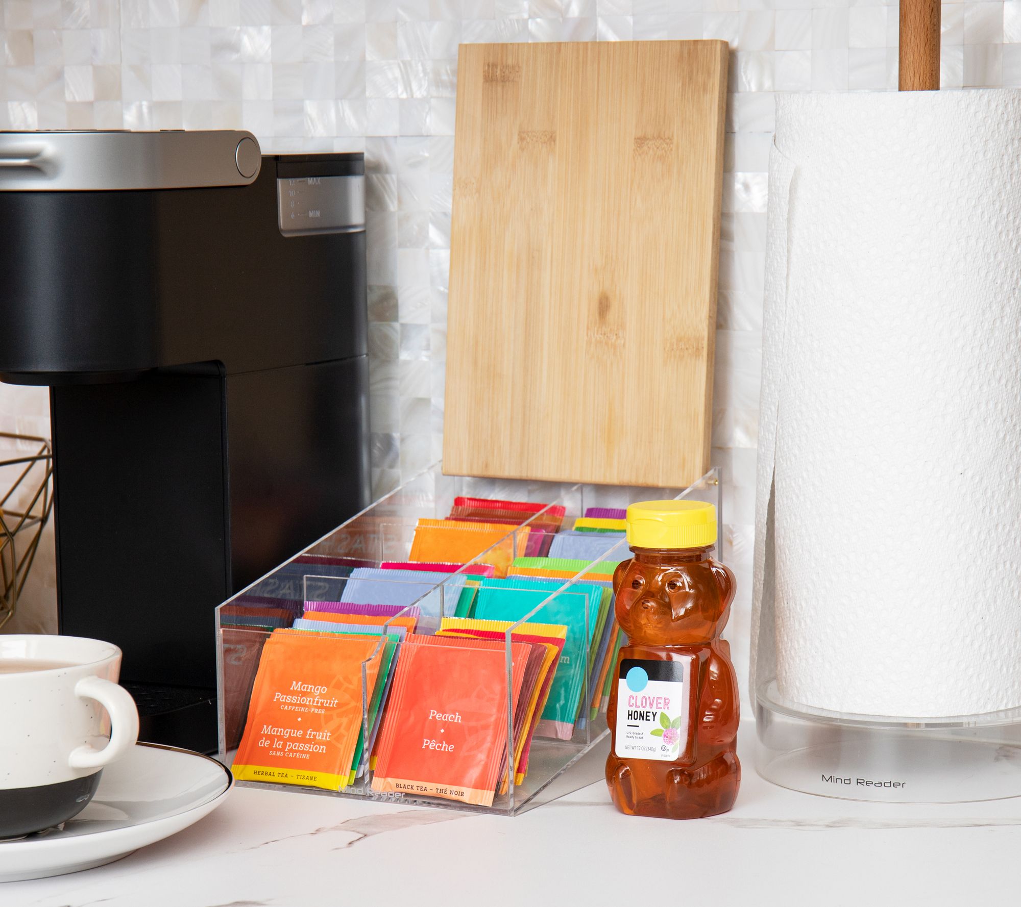 Mind Reader Modern Collection 3-Tier Tea Caddy - QVC.com