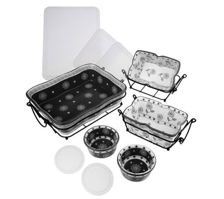 Temp-tations Daisy 6-piece Rectangular Set with 2 Ramekins - QVC.com