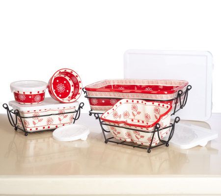Temp-tations Daisy 6-piece Rectangular Set with 2 Ramekins - QVC.com