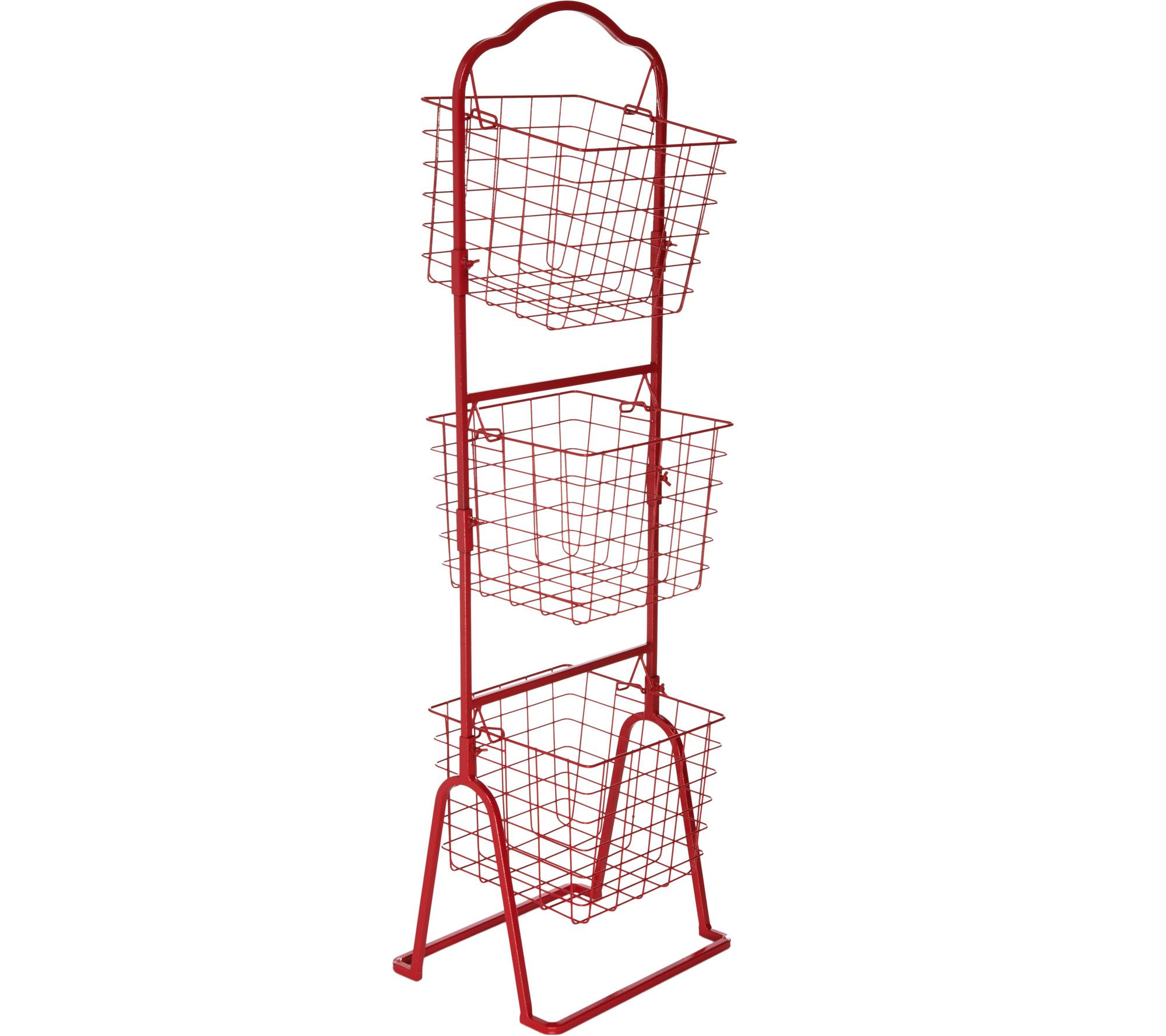 "As Is" Cook's Essentials 3-Tier Wire Basket Rack - QVC.com