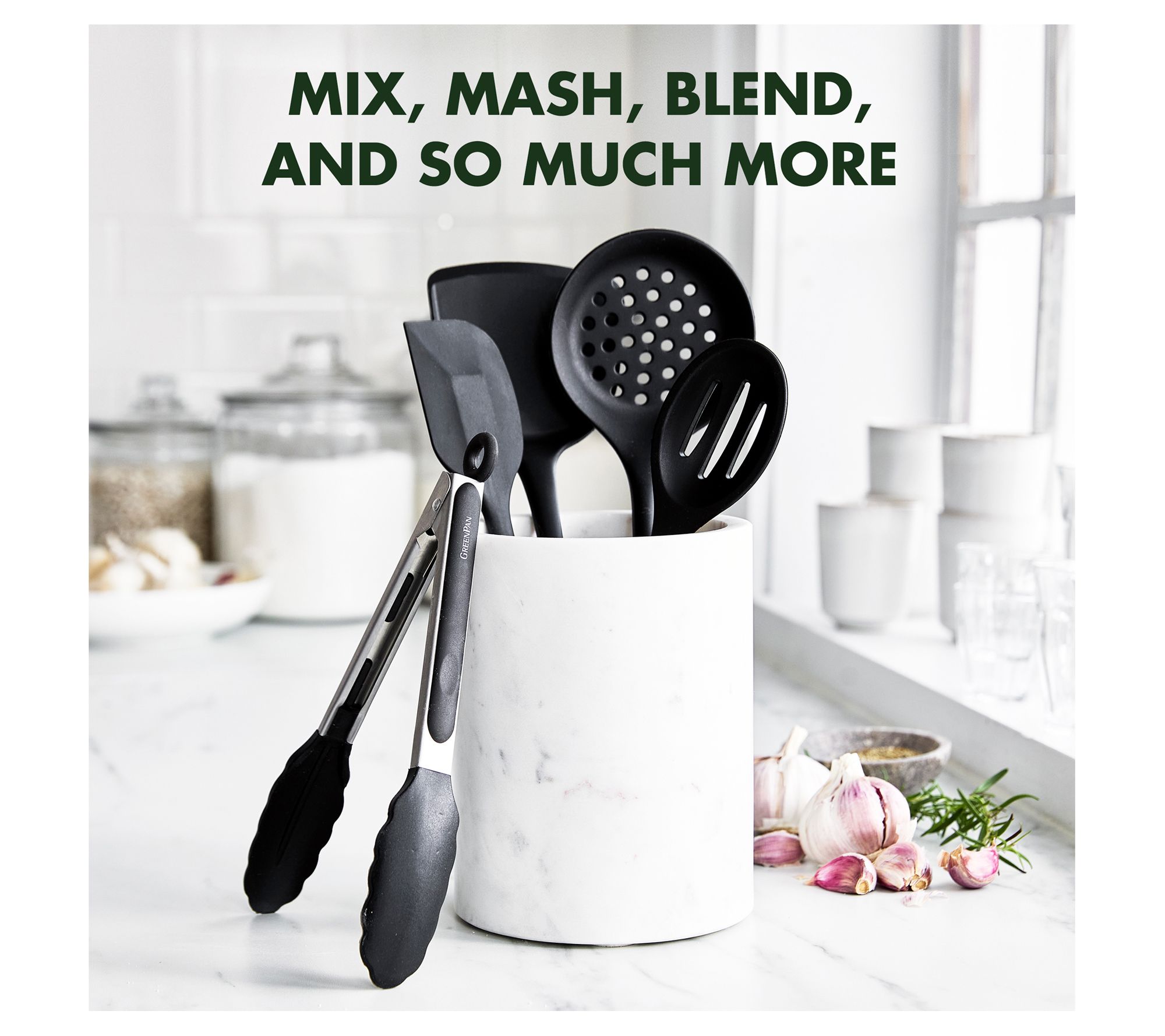 GreenPan 5-Piece Silicone Utensil Set - QVC.com