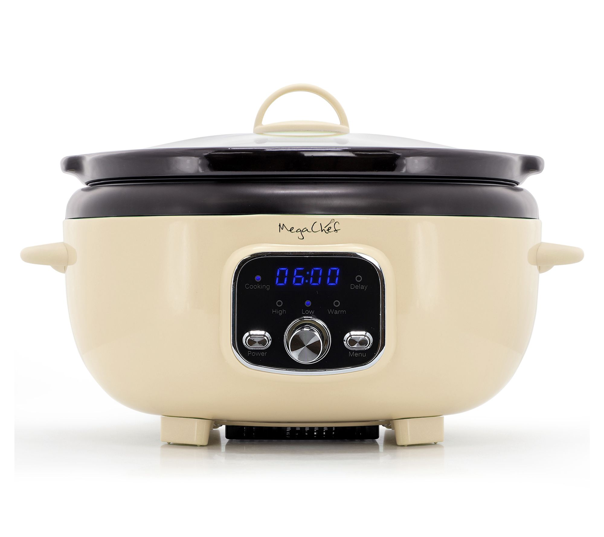 MegaChef 3.7 Quart Oval Electric Digital Slow Cooker - QVC.com