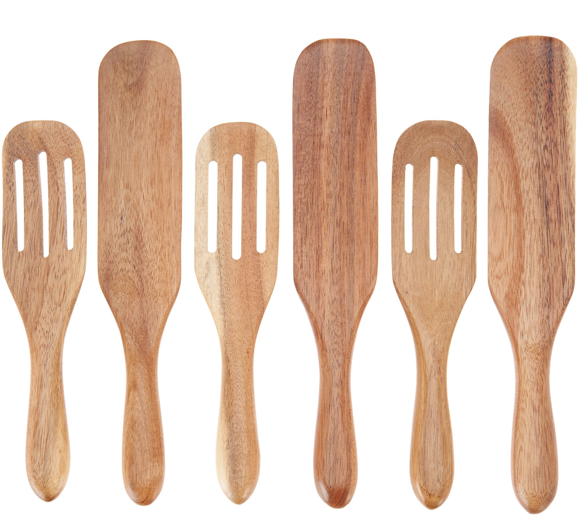 Mad Hungry Set of 3 2-Piece Acacia Wood Spurtles - QVC.com