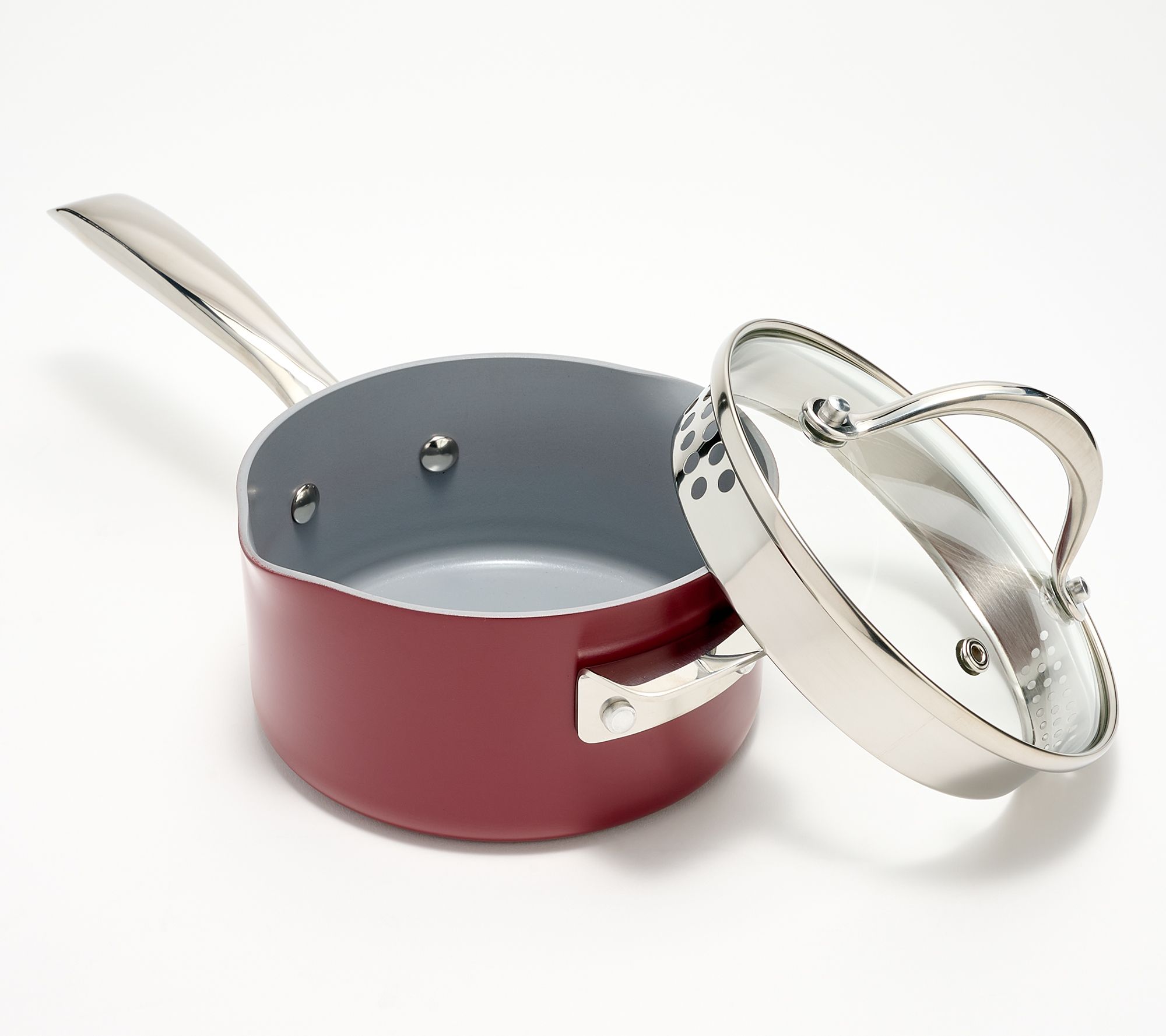 Technique 4-Pc Nesting Hard Anodized CeramicNonstick Sauce Pan Set ...