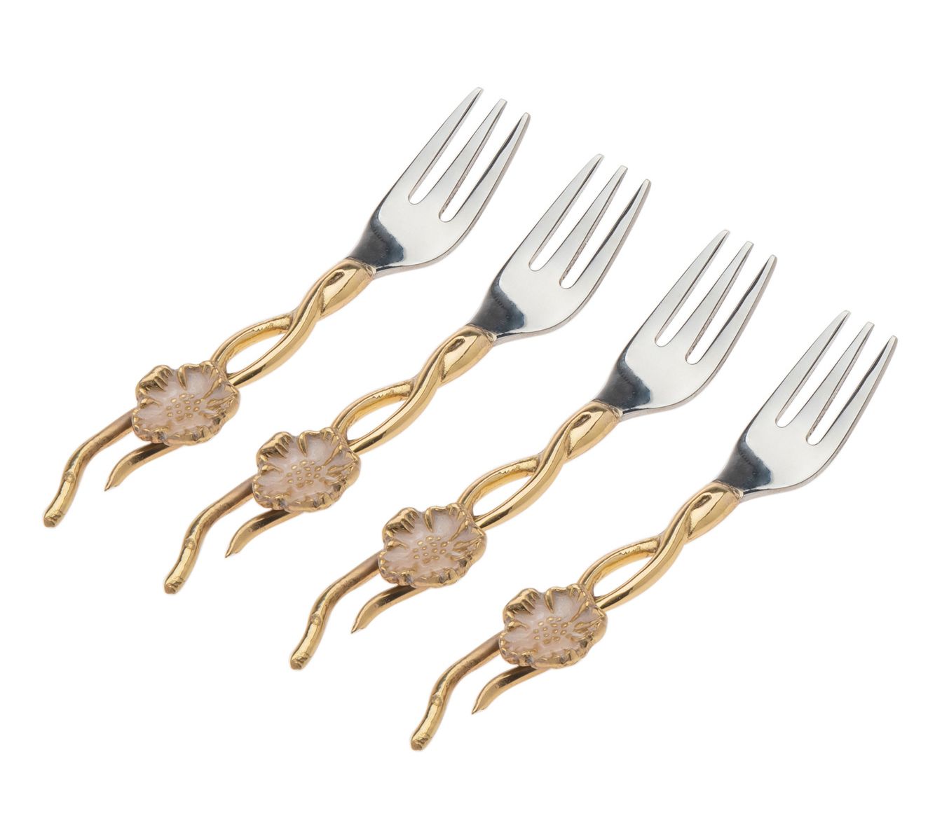 Godinger Hellebore Dessert Fork Set - QVC.com