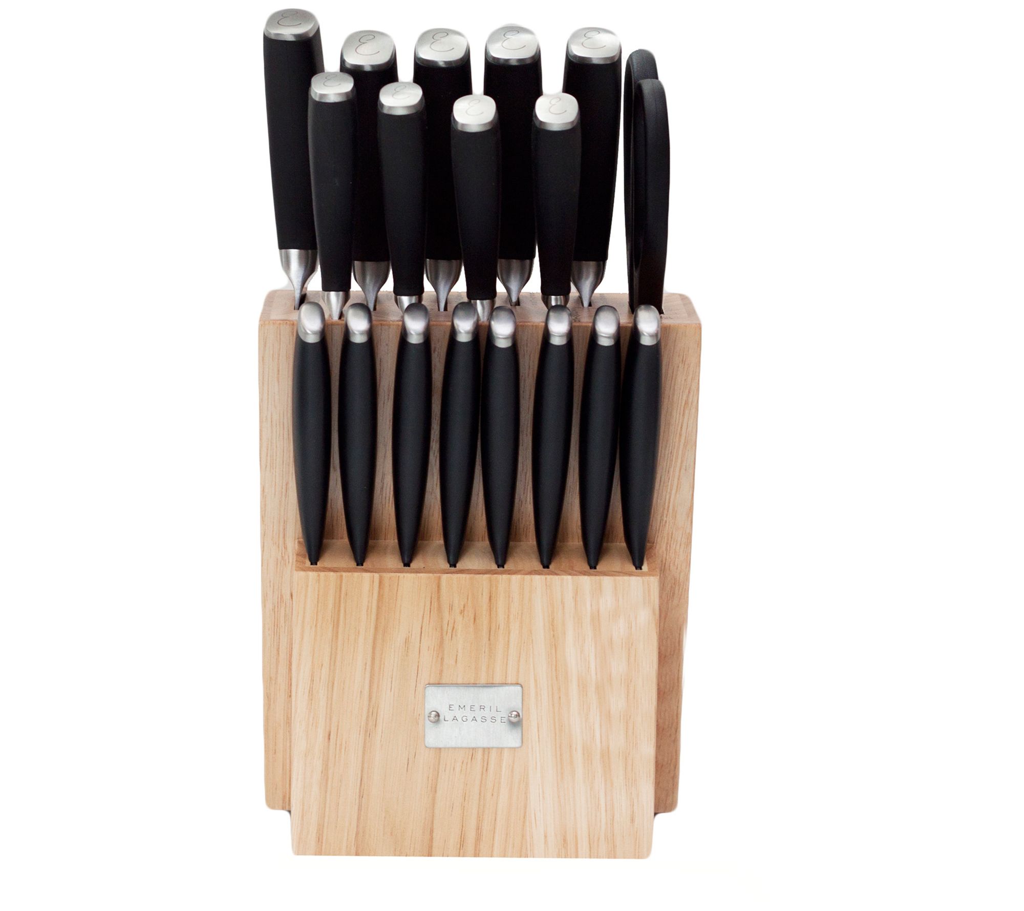 Emeril 19-Piece Knife Block Set with Forged Handles - QVC.com