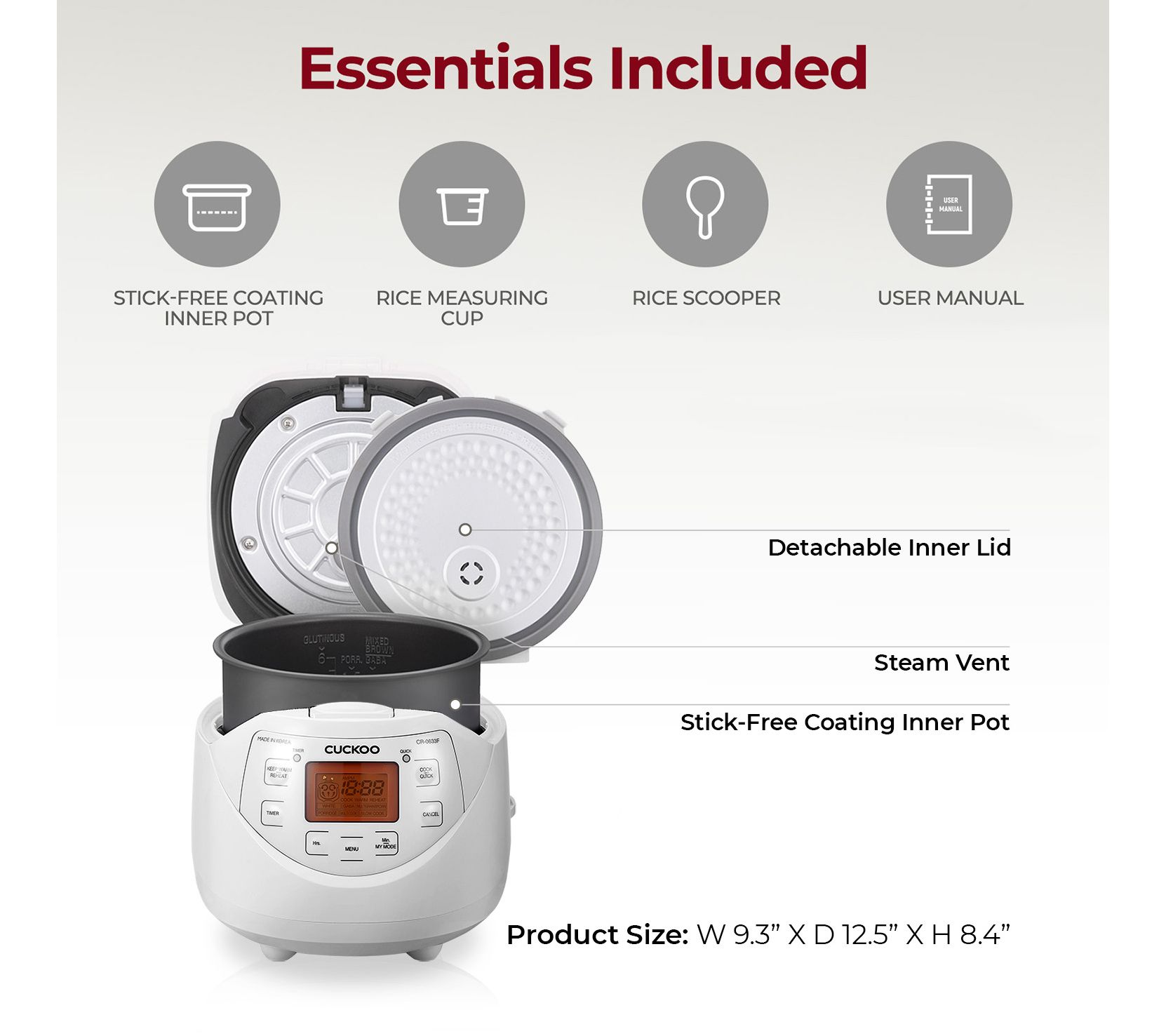 CUCKOO 6-Cup 9-Mode Micom Rice Cooker w/ Nonstick Inner Pot - QVC.com