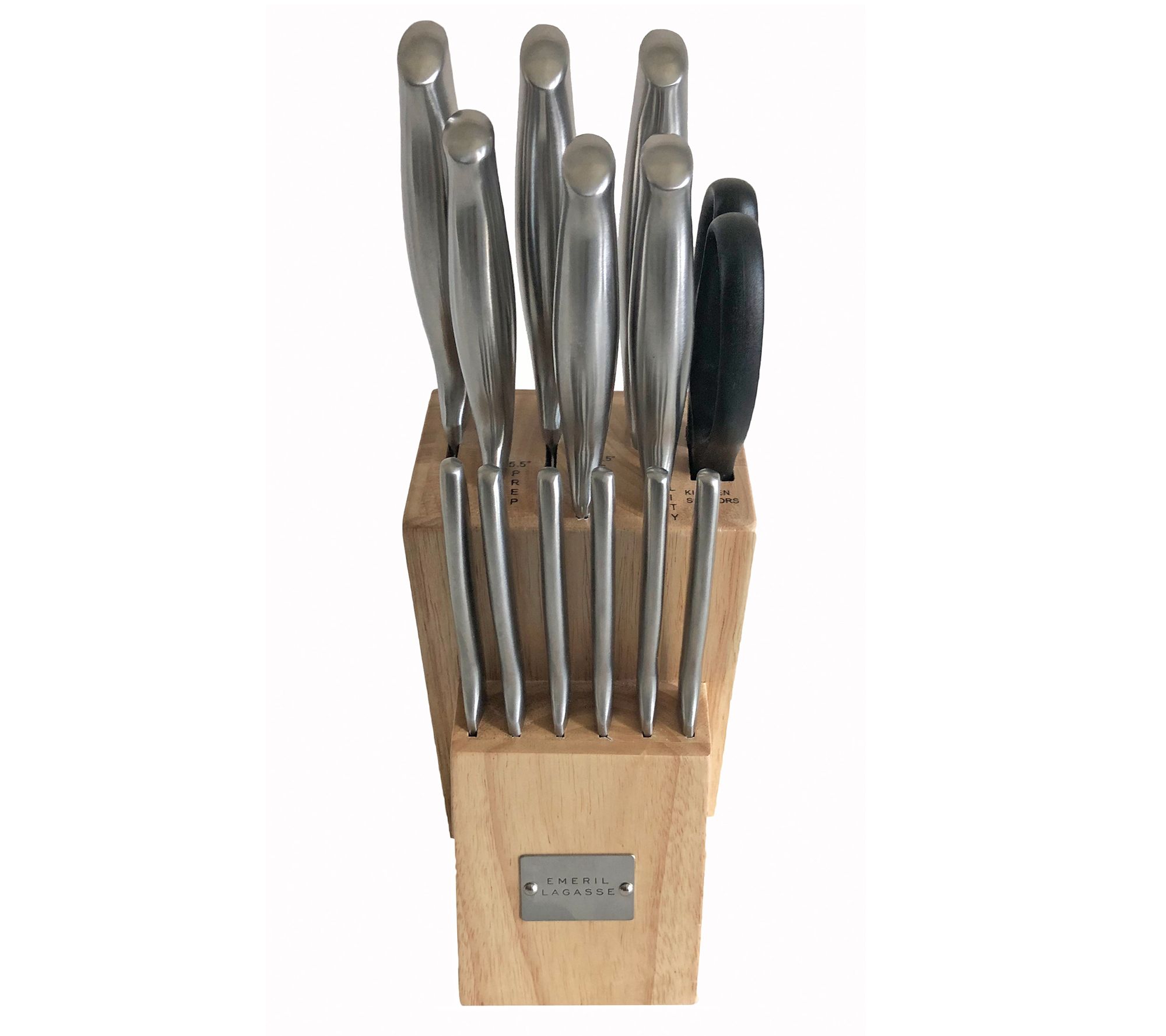 Emeril Laggasse 14-Piece Stainless Steel KnifeBlock Set - QVC.com