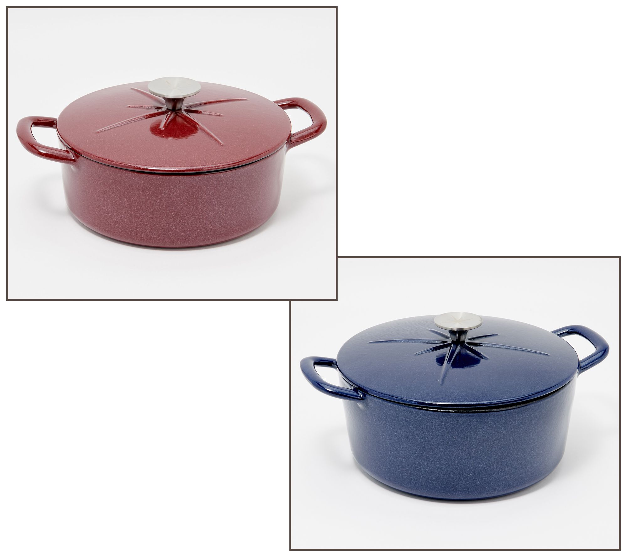 Cook's Essentials Sparkle Enamel 3-qt or 5-qt Cast Iron Dutch - QVC.com