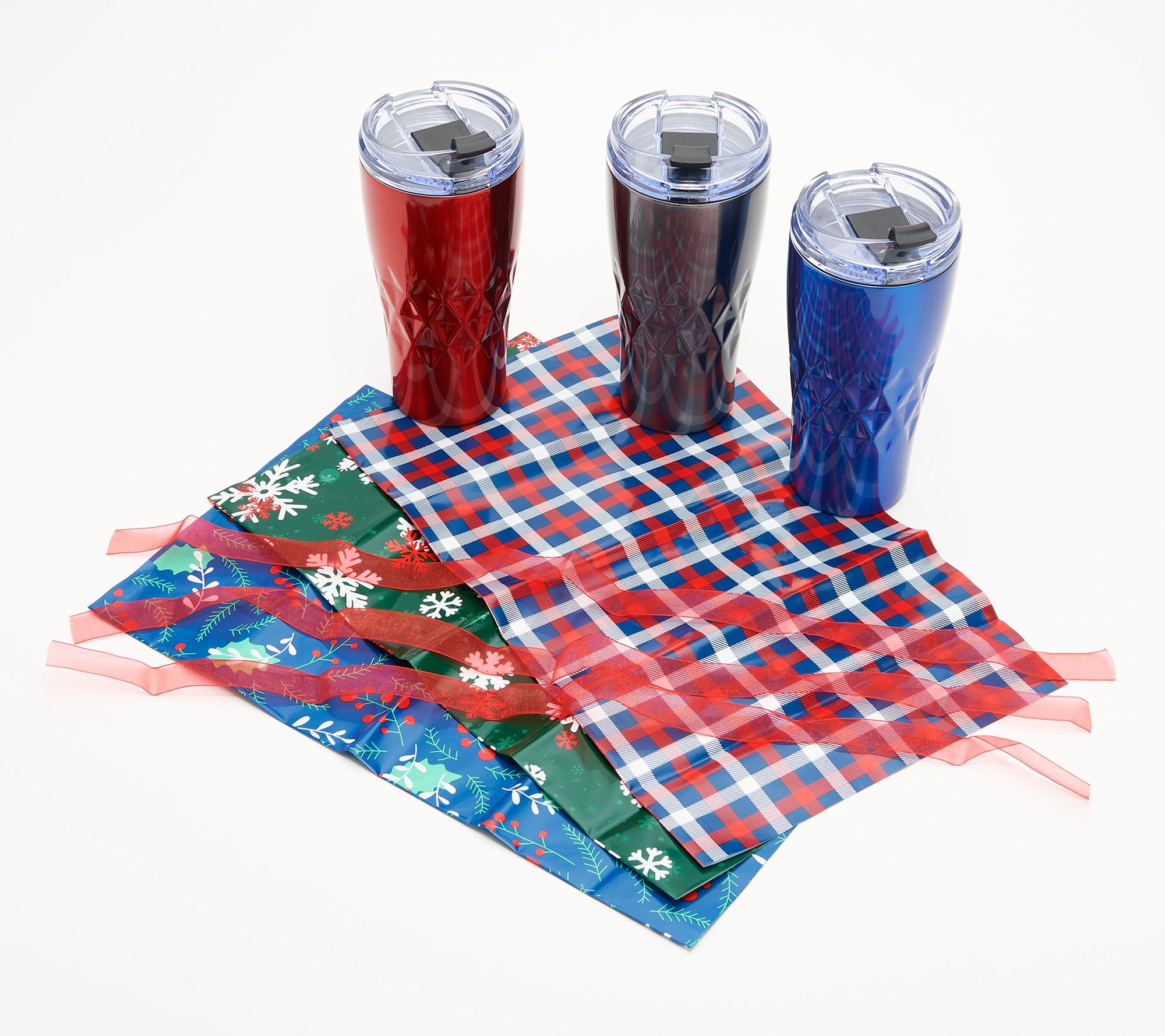 Primula Peak Set of 3 Insulated Stainless Steel Tumblers - QVC.com