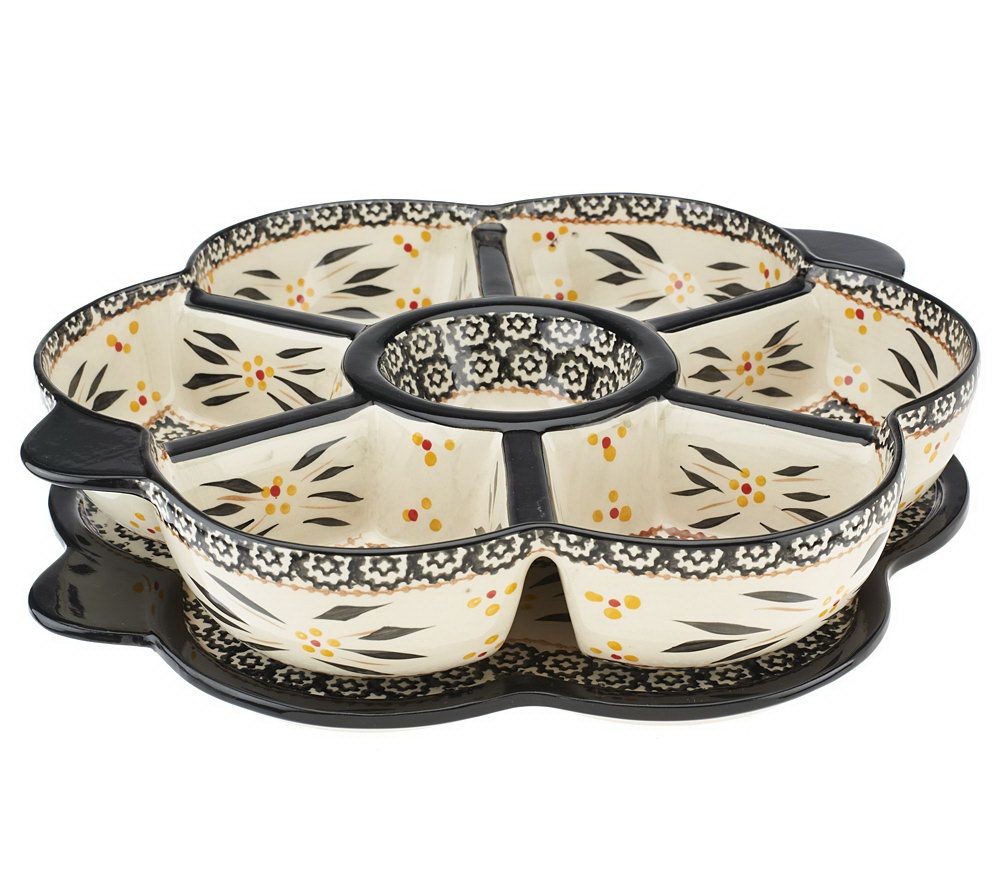 "As Is" Temp-tations Old World Divided Daisy Server - QVC.com