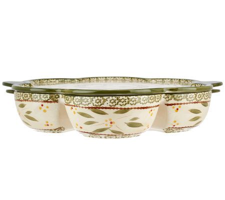 "As Is" Temp-tations Old World Divided Daisy Server - QVC.com