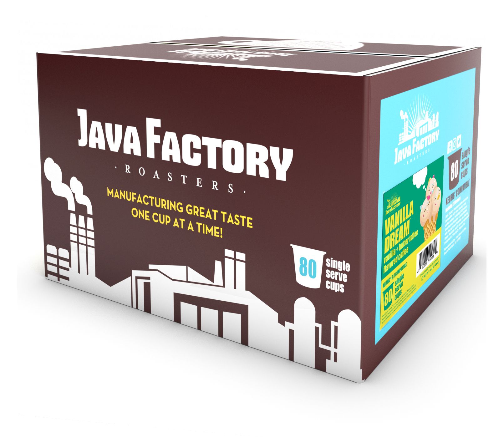 Java Factory 80-Count Vanilla Dream Flavored Coffee Pods - QVC.com