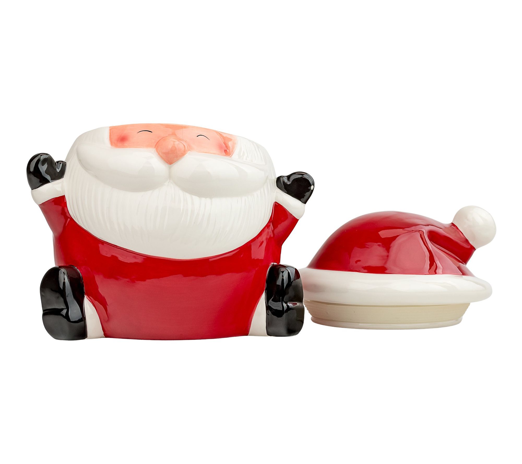10 Strawberry Street Joyful Santa Canister - QVC.com