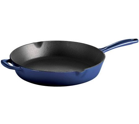 Tramontina Gourmet Enameled Cast-Iron 12" Skillet - QVC.com