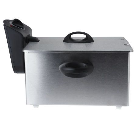 CooksEssentials 6.35 qt Dual ProFry Stainless Steel Deep Fryer - QVC.com