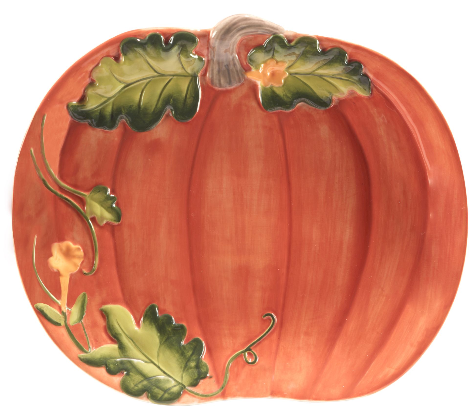 Certified Inter national Harves t Morning Pumpk in Platter - QVC.com
