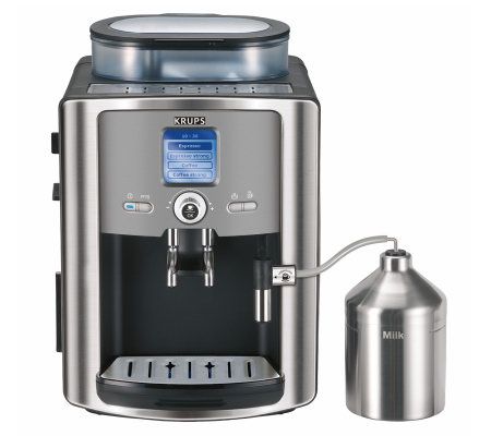 Krups Fully Auotmatic Espresso w/ Auto Cappuccino Kit - QVC.com