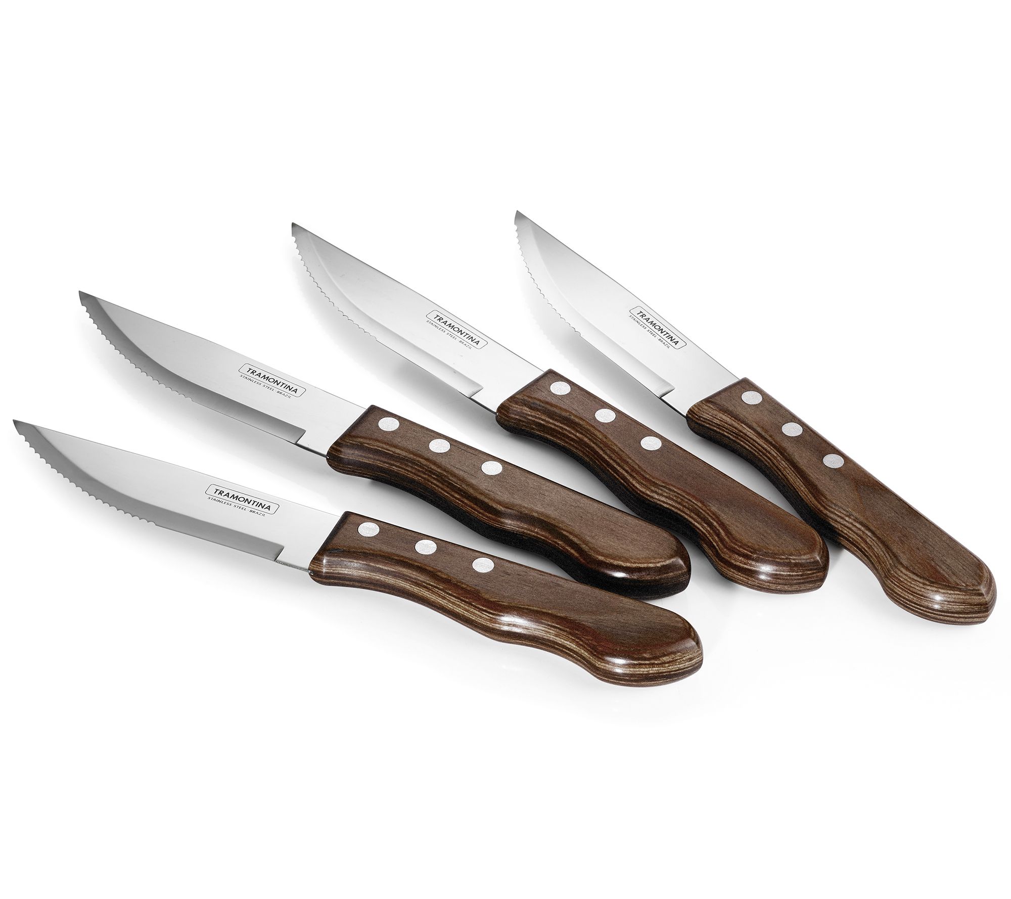 Tramontina 4-pc Porterhouse Pointed TipJumbo Stteak Knife Set - QVC.com