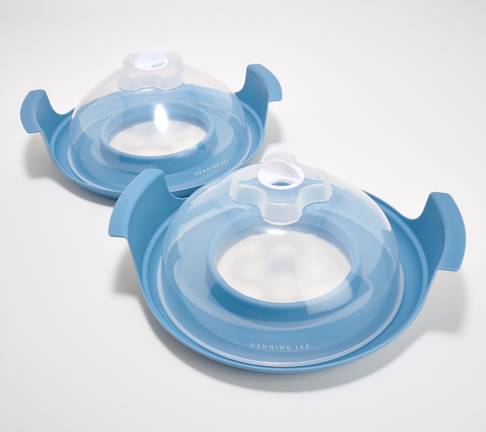 Henning Lee Set of 2 Microwave Plate Caddies w/ Vented Lids - QVC.com