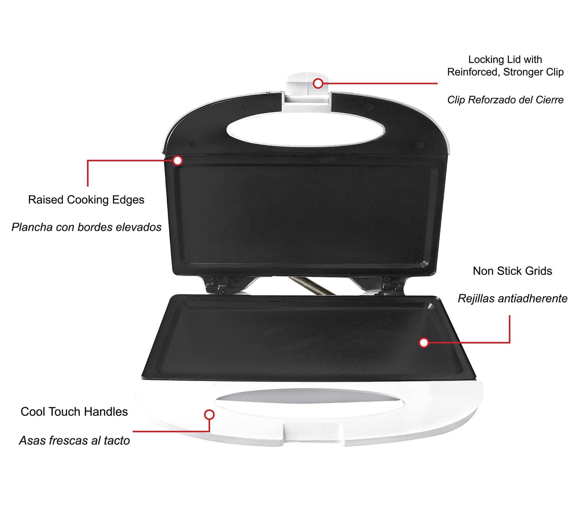 Bene Casa Non-Stick Flat Grill Sandwich Maker - QVC.com