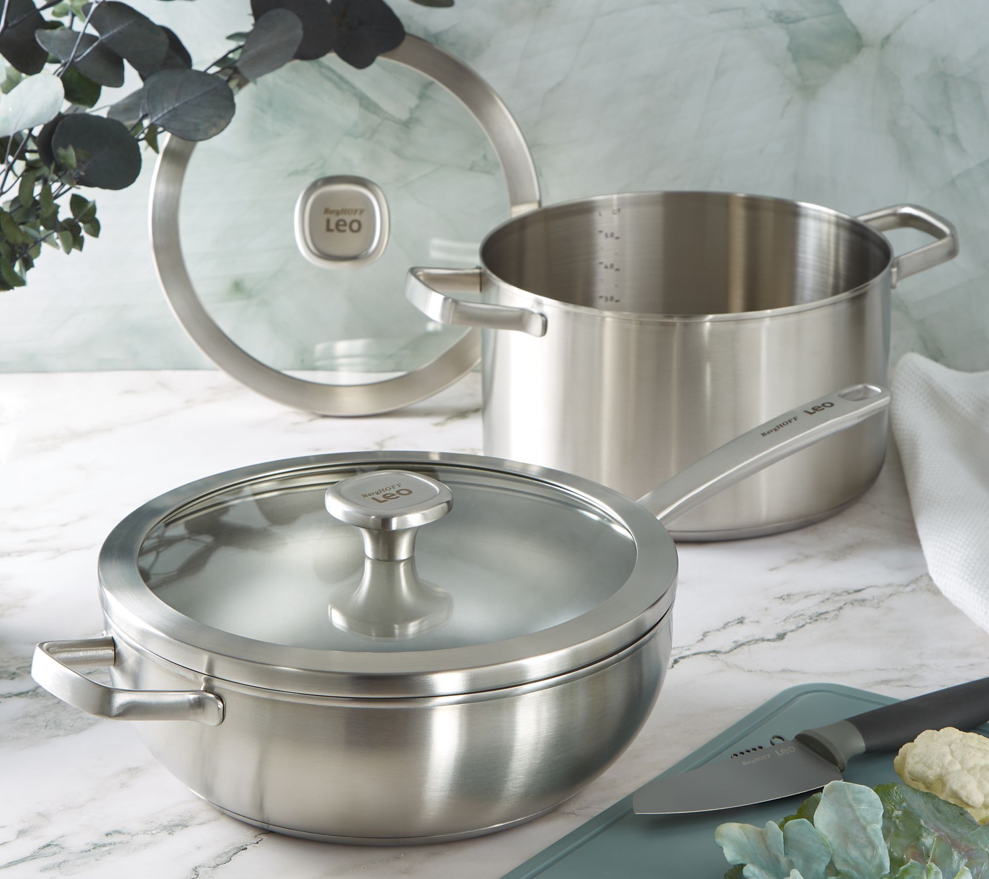 BergHOFF Graphite 4Pc 18/10 Stainless Steel Cookware Set - QVC.com