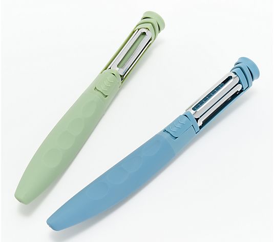 Henning Lee Set of 2 Multi Blade Rotating Peeler Set - QVC.com Henning Lee Set of 2 Multi Blade Rotating Peeler Set - QVC.com