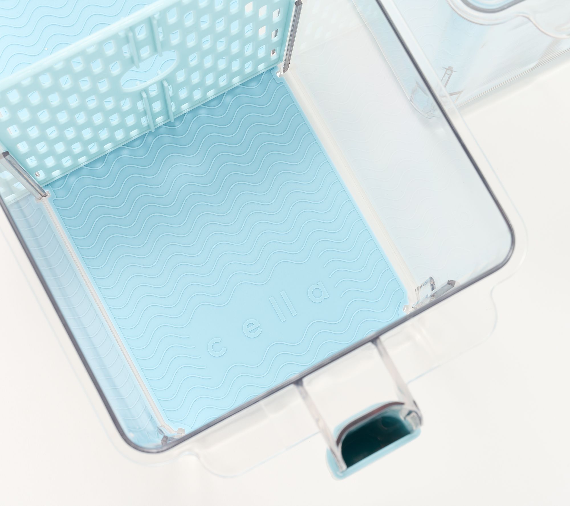 Cella S/2 Stackable Organizing Bins w/ Divider Lids & Handles - QVC.com