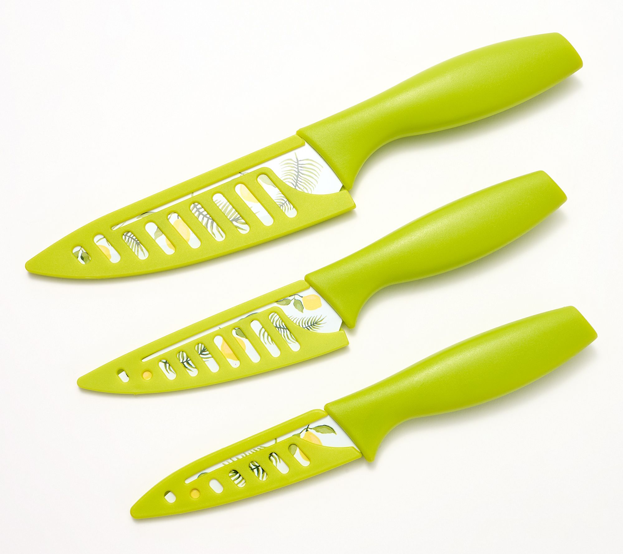 "As Is" Temp-tations Set of (3) 6", 4", 3.5" Fruit Knives - QVC.com