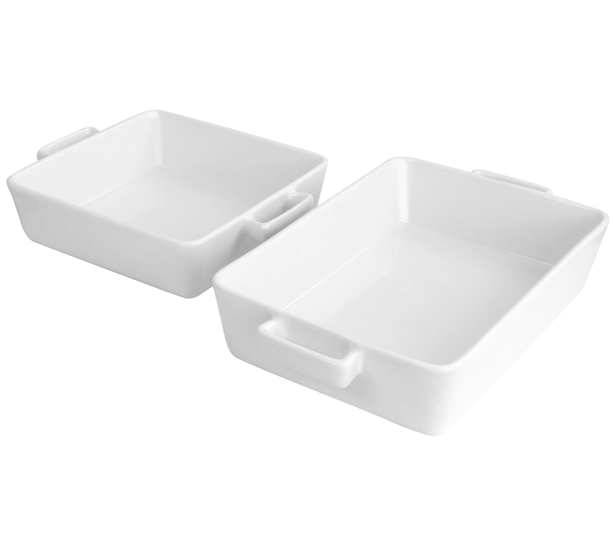 Martha Stewart 2 Piece Stoneware Square & Rectangle Baker Set - QVC.com