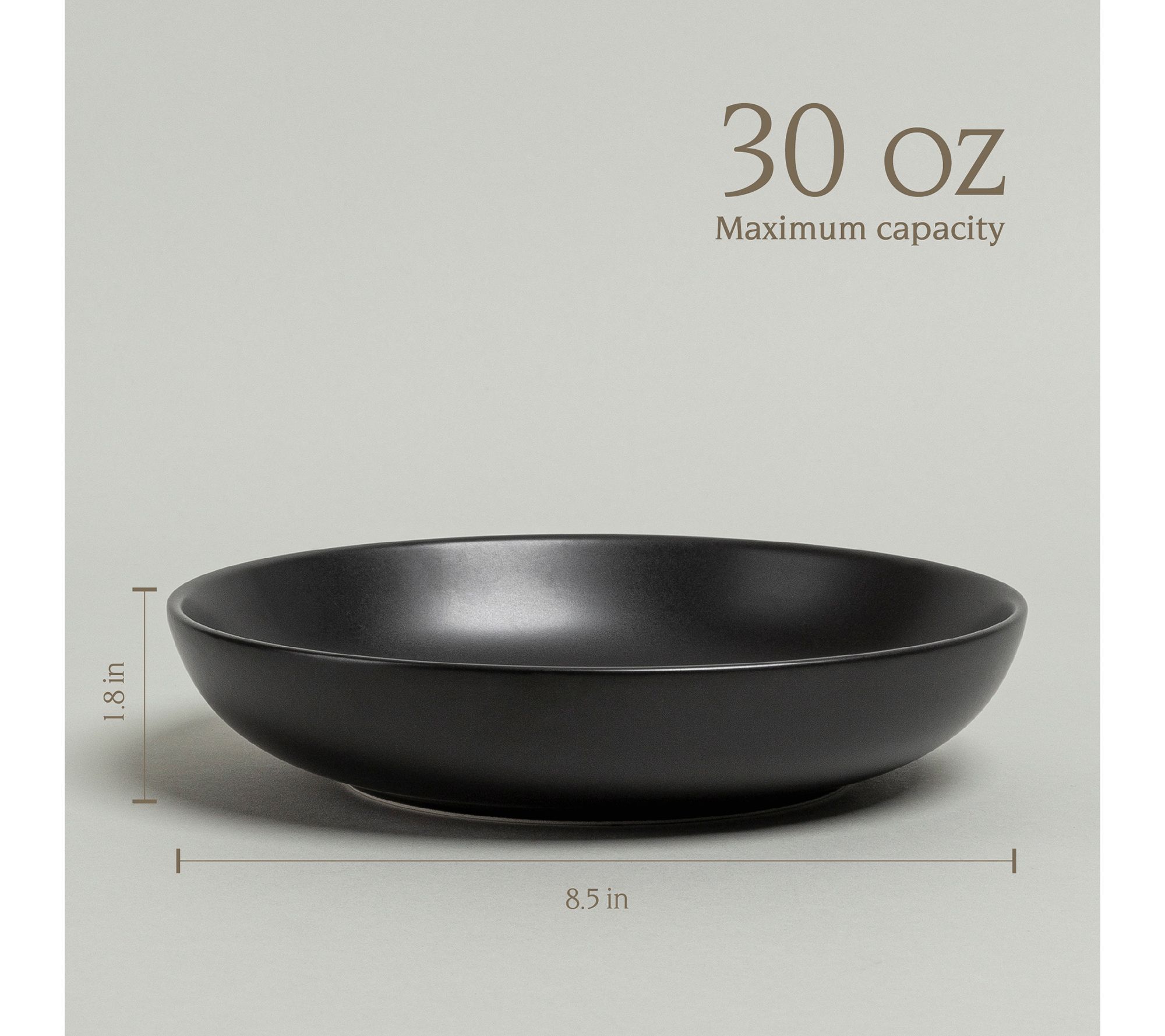 over&back Coupe 30oz Semi-Matte Stoneware Dinner Bowls - QVC.com