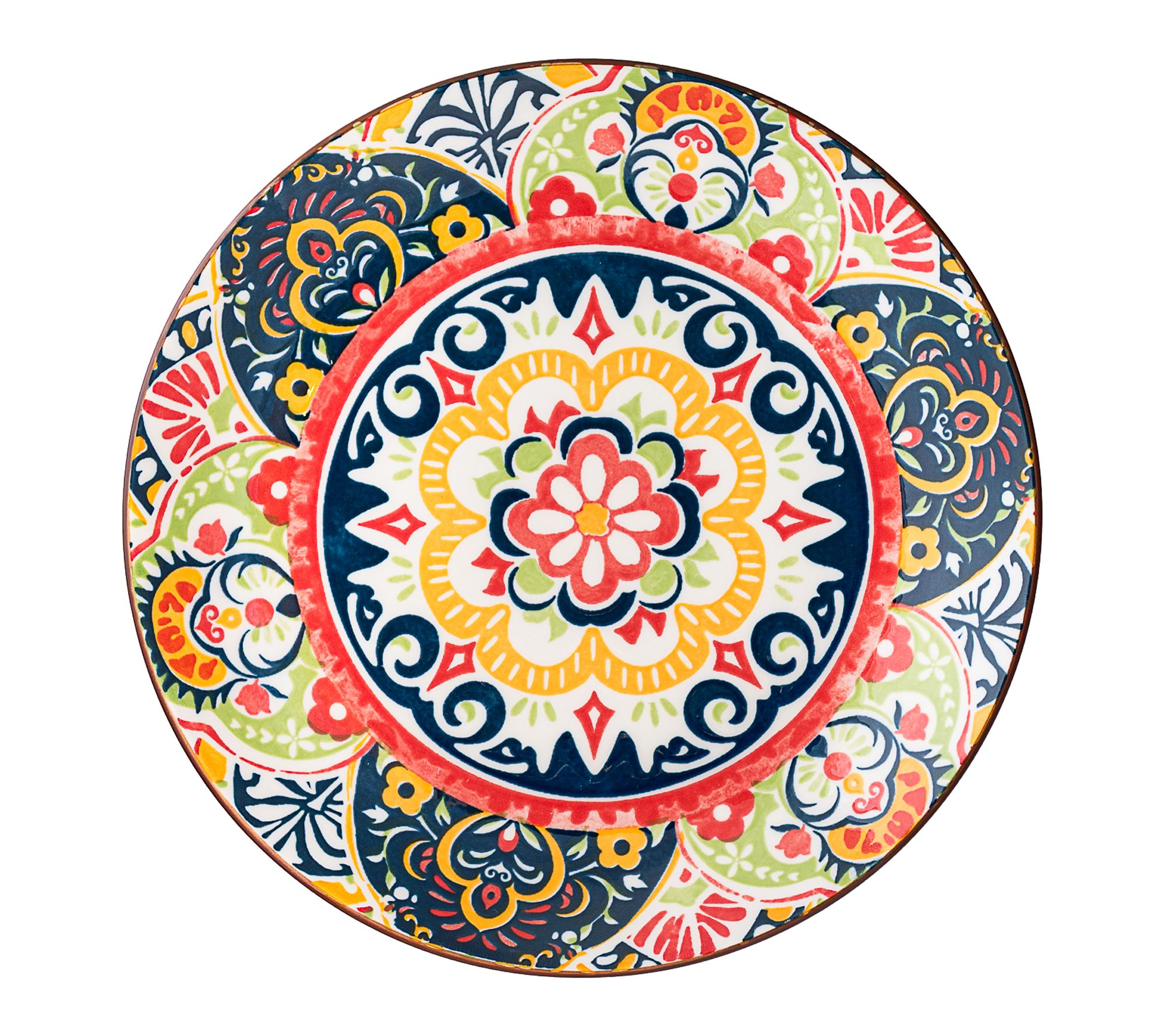 10 Strawberry Street Set of 6 Fiesta Bloom Salad Plates - QVC.com