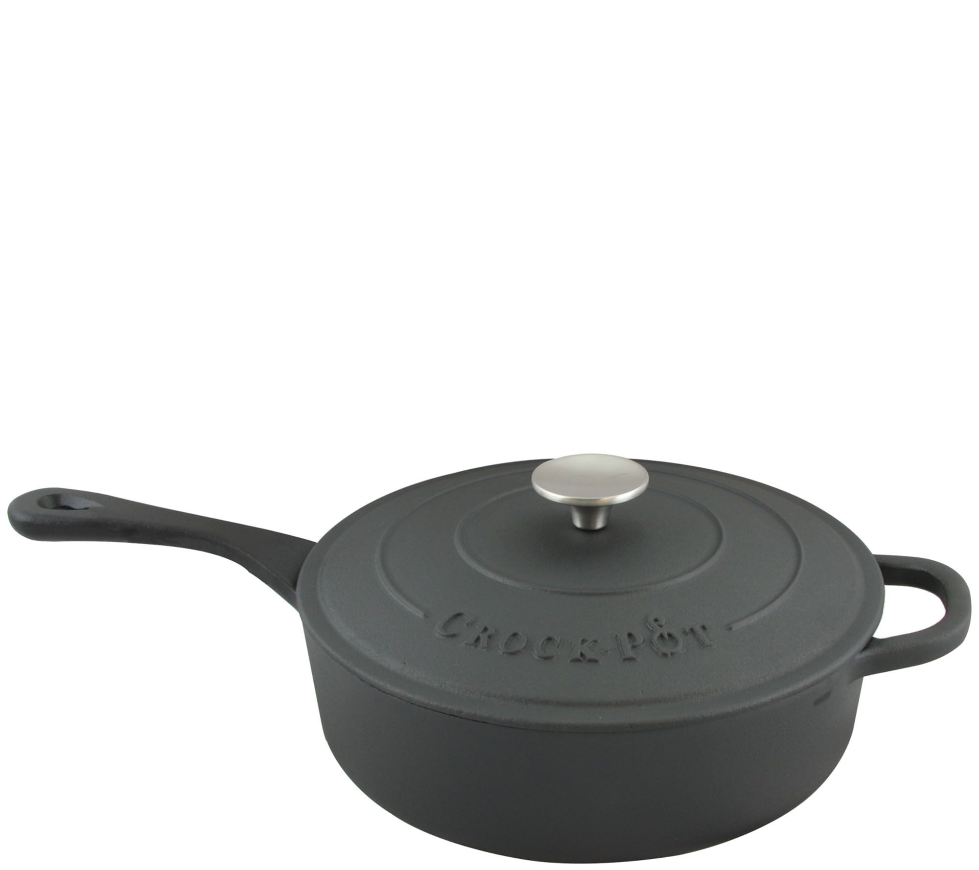 Crock-Pot Artisan 3.5-qt Preseasoned Cast-IronDeep Saute Pan - QVC.com