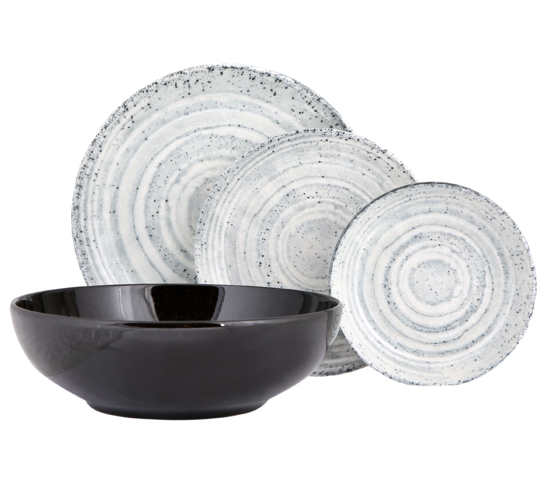 Porland New Age 4-Piece Porcelain Dinnerware Set - QVC.com