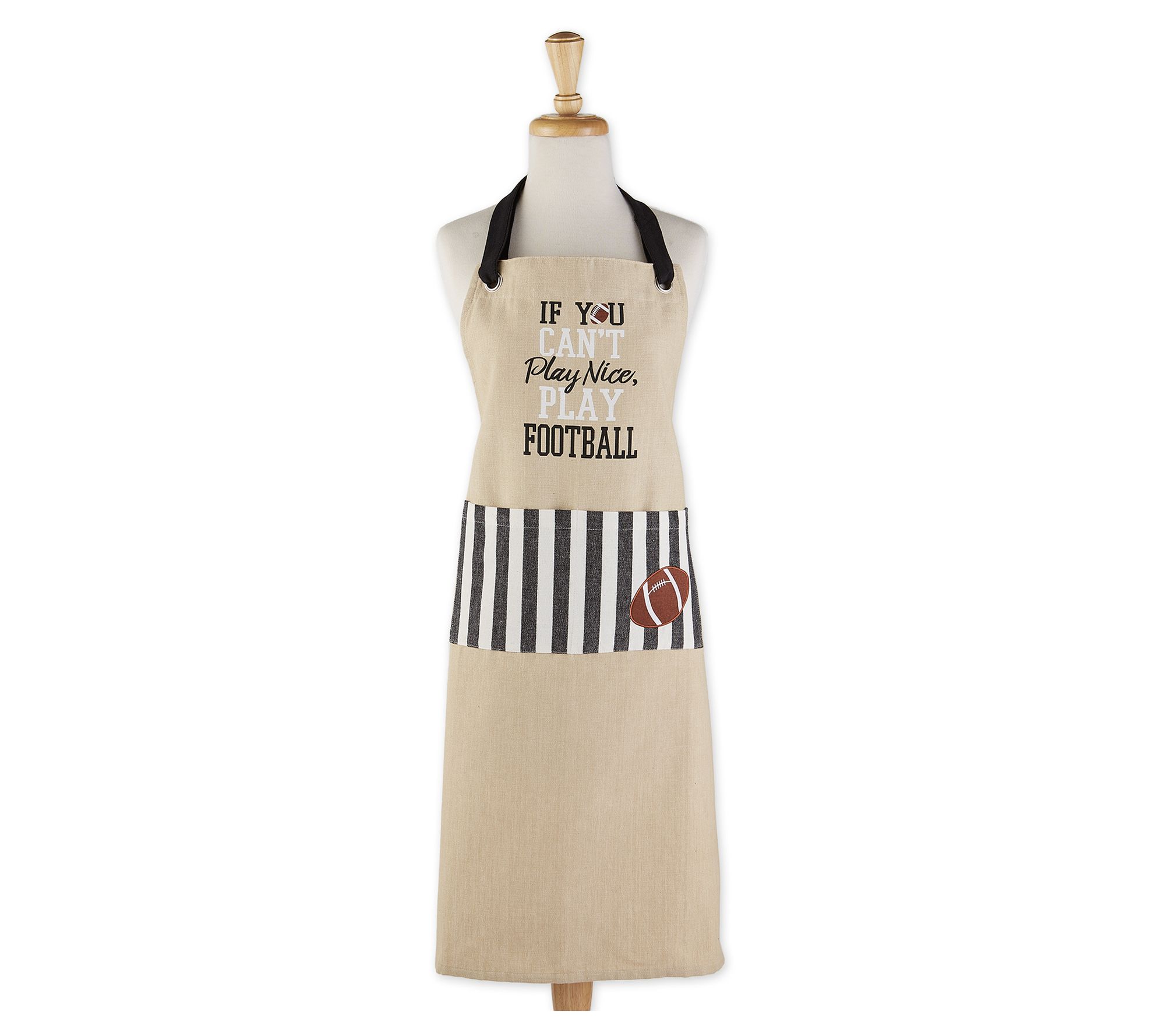 Design Imports Play Nice Or Play Football Apron - QVC.com