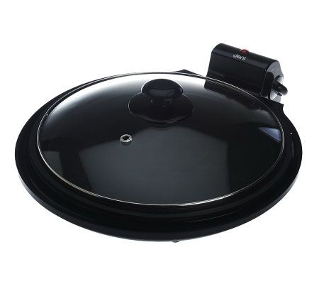 Deni Nonstick Griddle w/ Glass Dome Lid & Non-Skid Feet - QVC.com