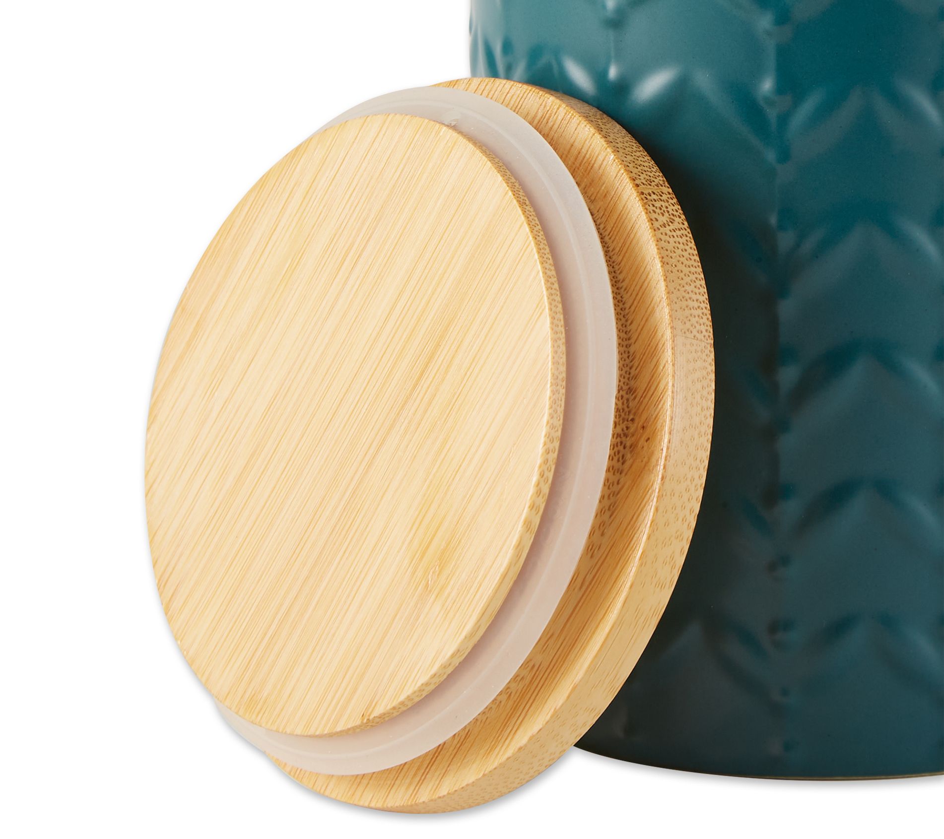 Design Imports Set of 3 Retro Vine Texture Cera mic Canisters - QVC.com