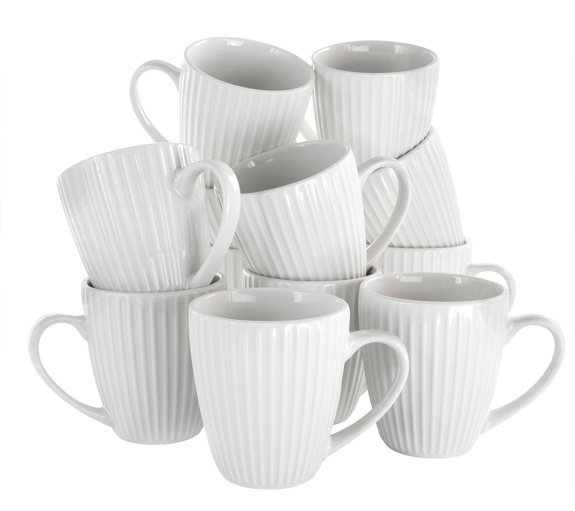 Elama 12 Piece 8 Oz. Elle Mug Set - QVC.com