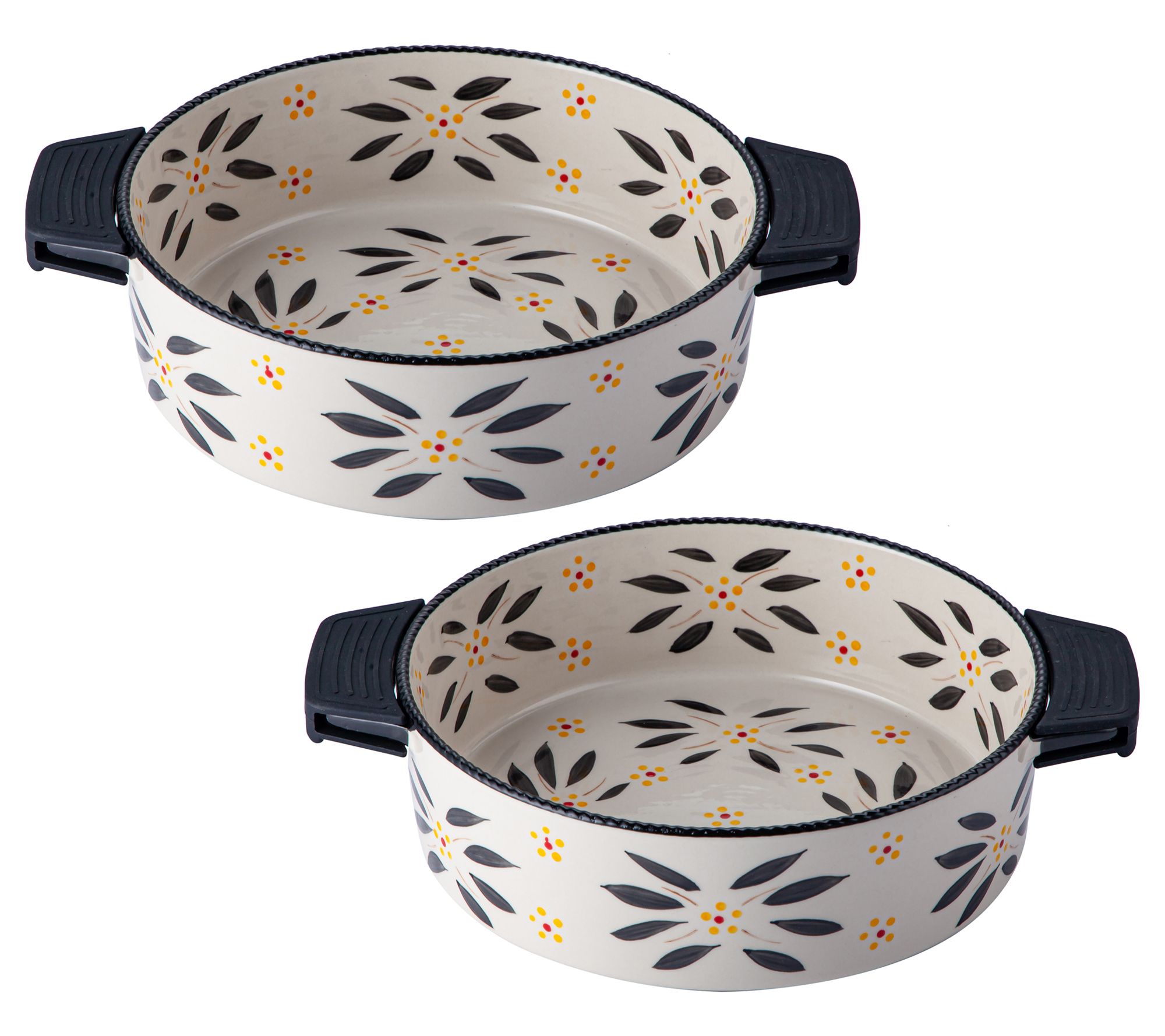 Temp-tations Old World Set of (2) 9" Baking Rounds w/ Grips - QVC.com