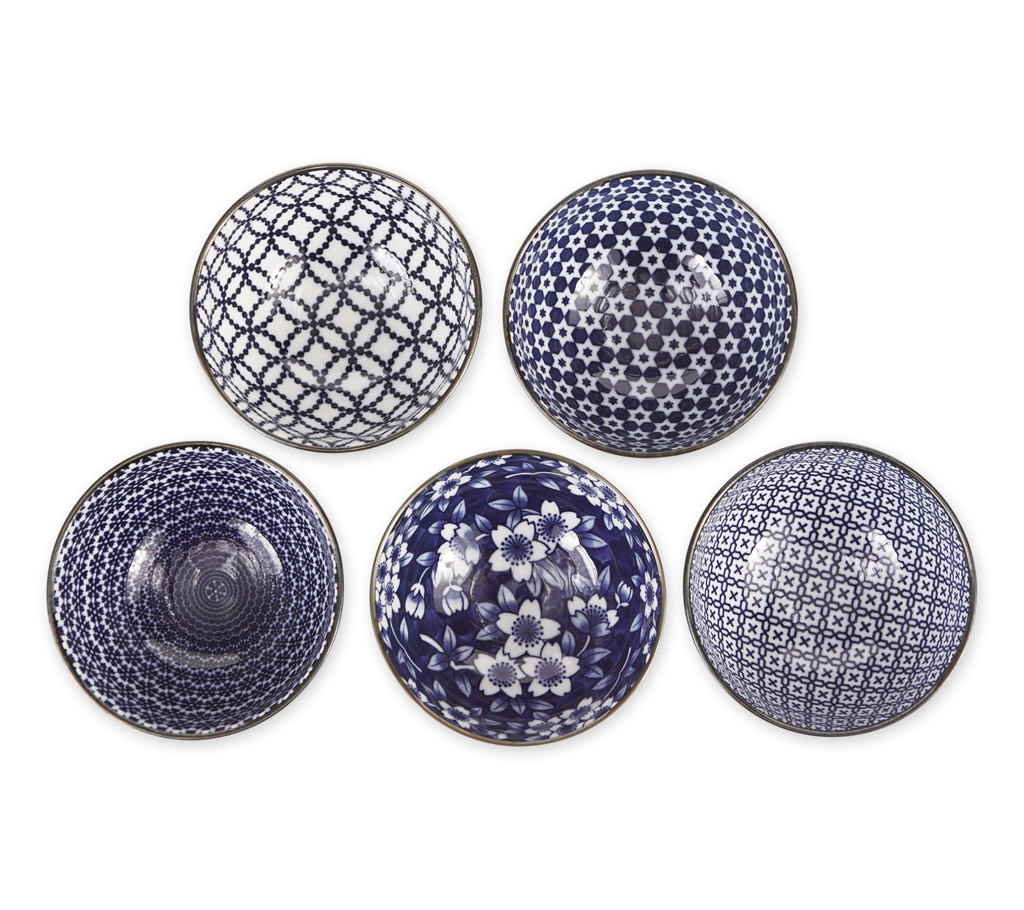 RSVP Set of 5 Japanese Porcelain Bowls 8 oz - QVC.com