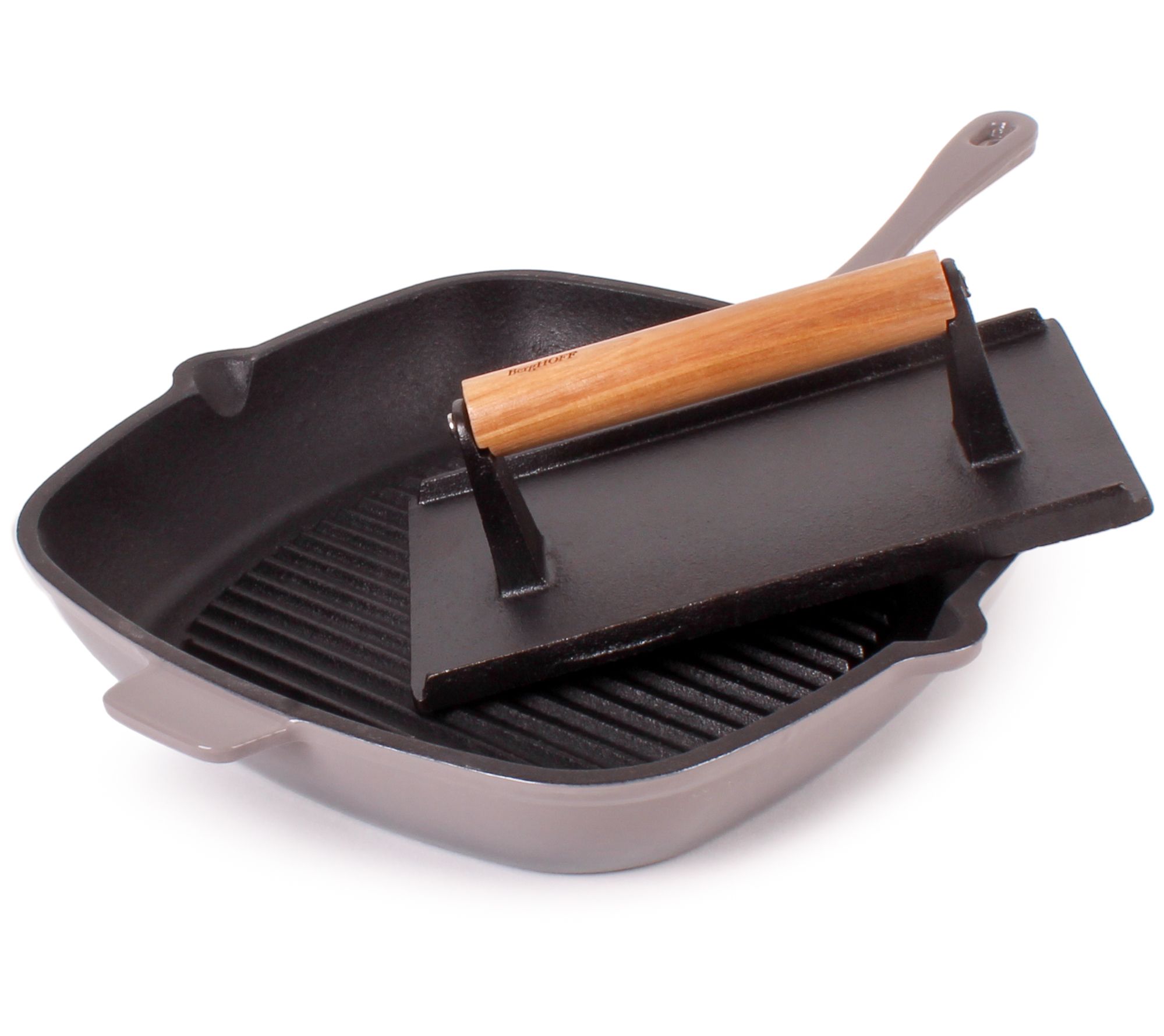 BergHOFF Neo 2P c Cast Iron 10" Fry Pan with S teak Press - QVC.com