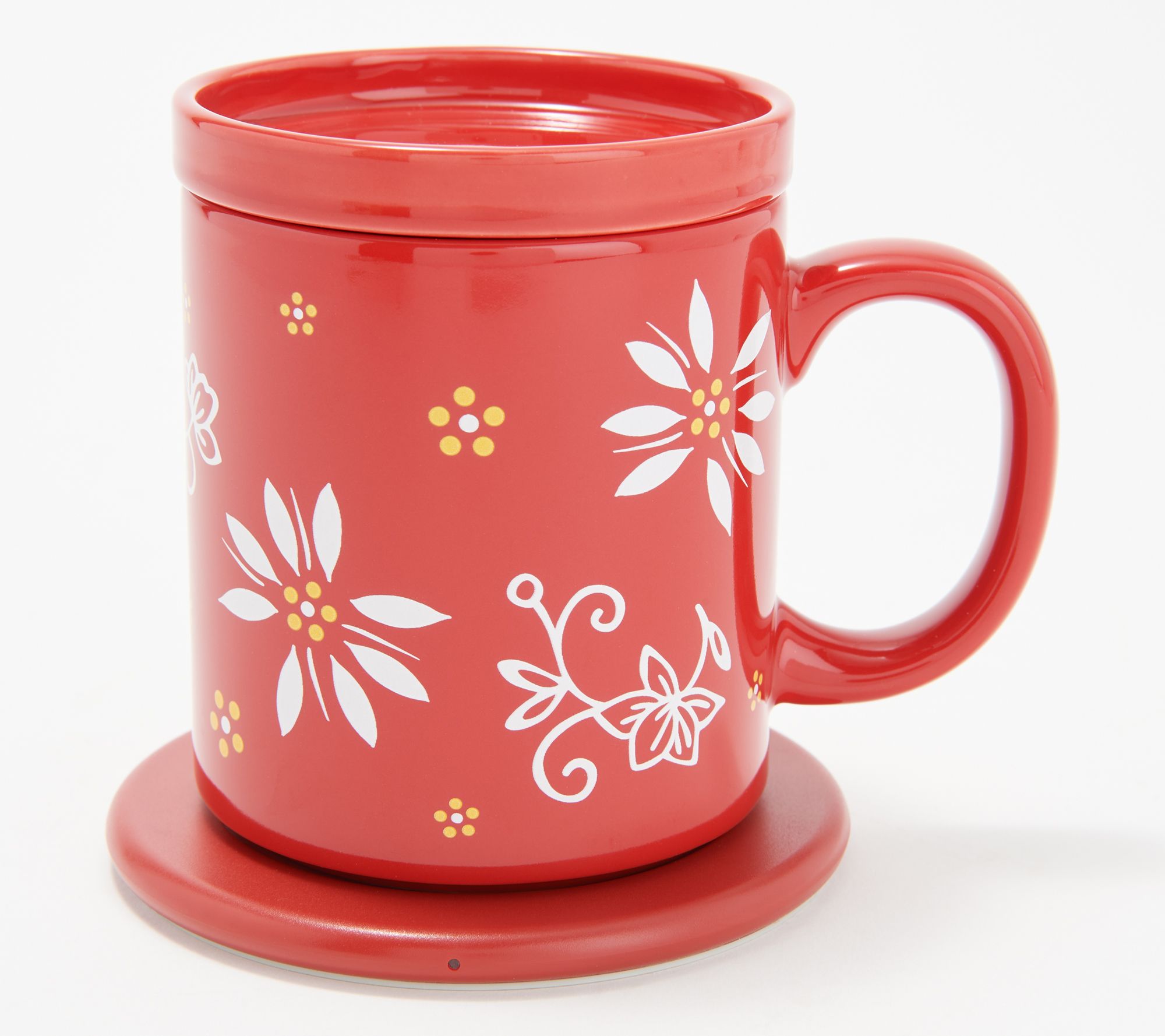 Temp tations 14 oz Ceramic Mug With Warming Base QVC