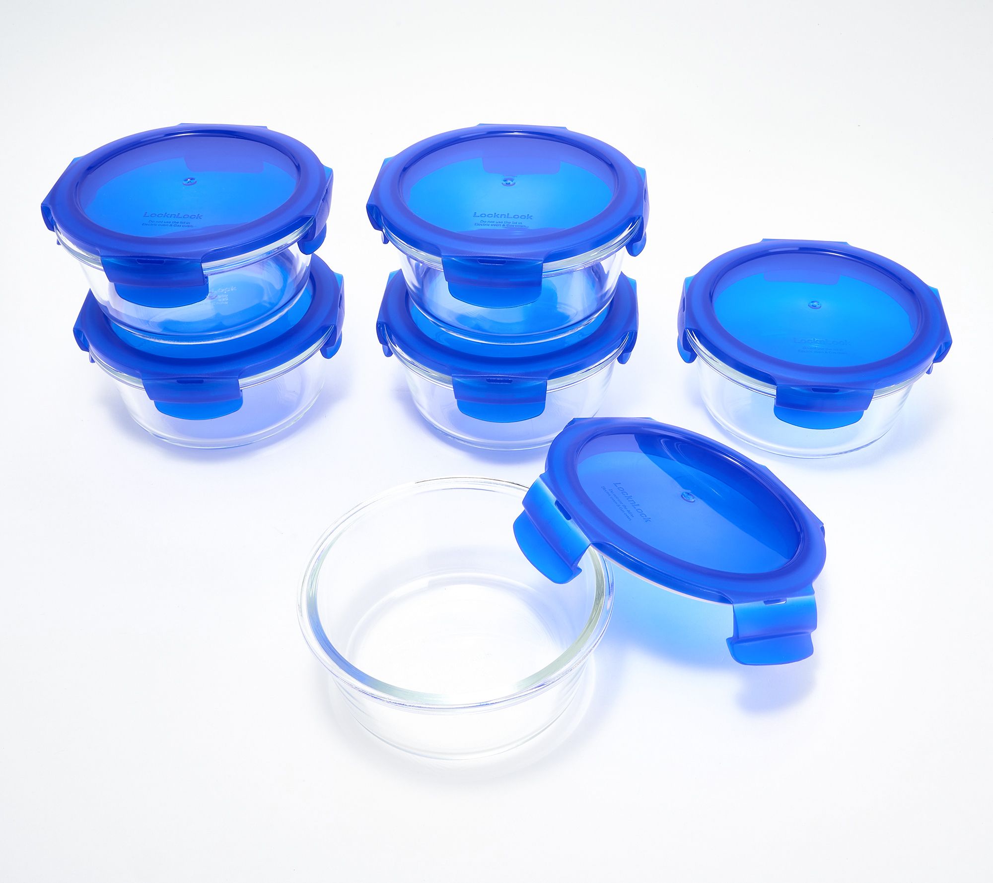 LocknLock Set of (6) 1-Cup Round Glass Containers - QVC.com