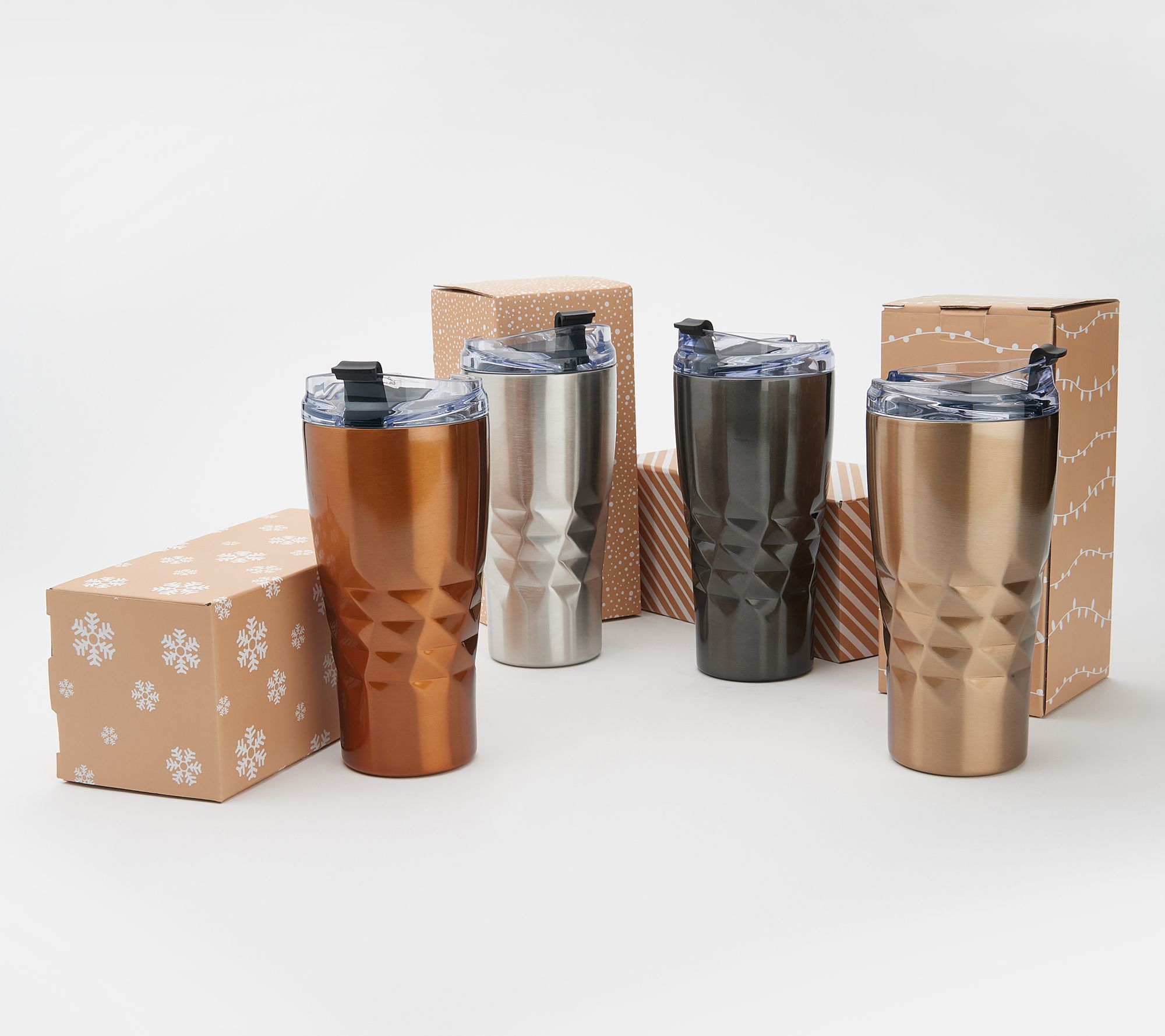 (QVC) Primula Peak S/4 Insulated Tumblers -or- Wine Tumblers w/ Gift ...