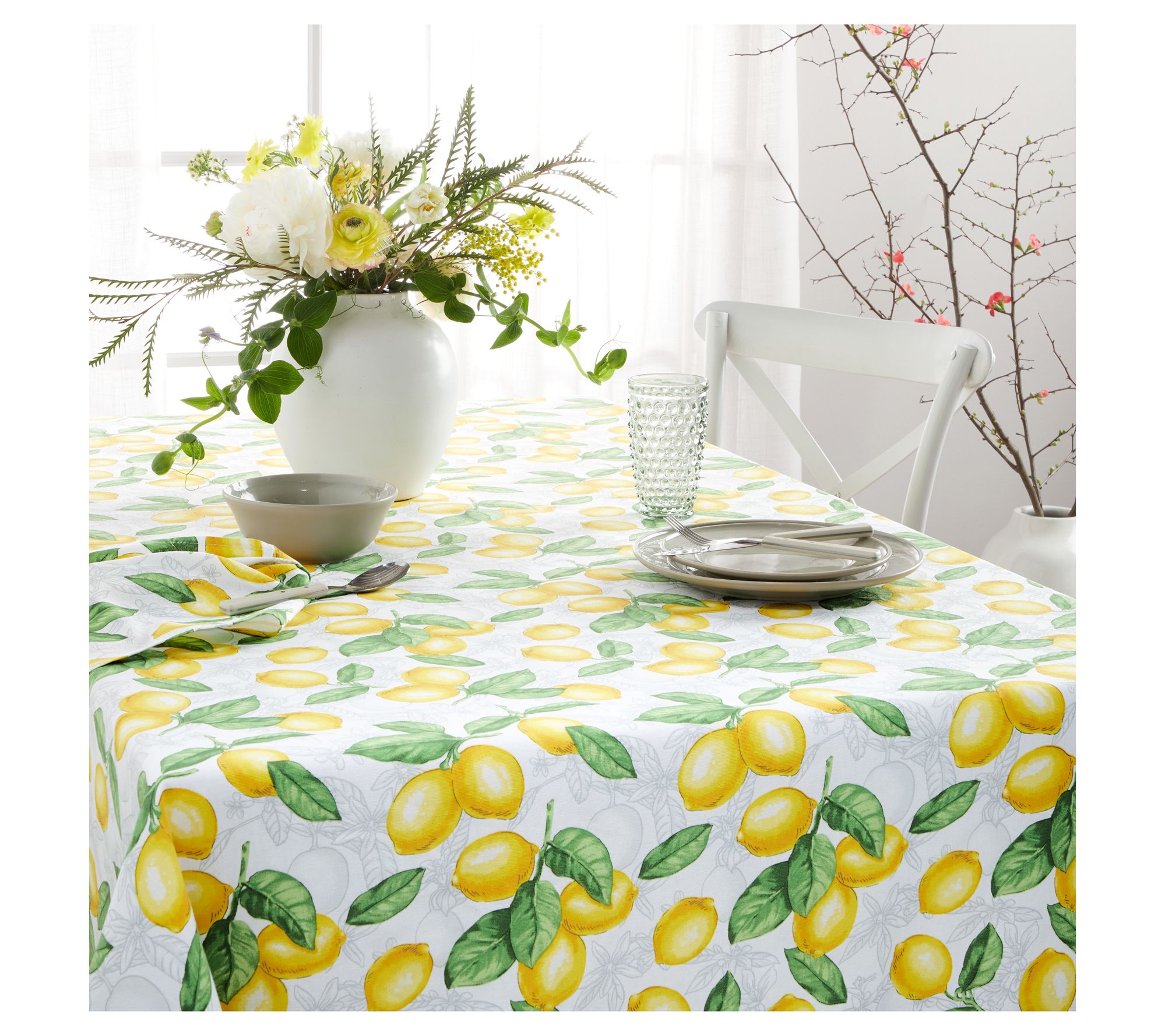 Martha Stewart Lots of Lemons 60"x102" Tablecloth - QVC.com